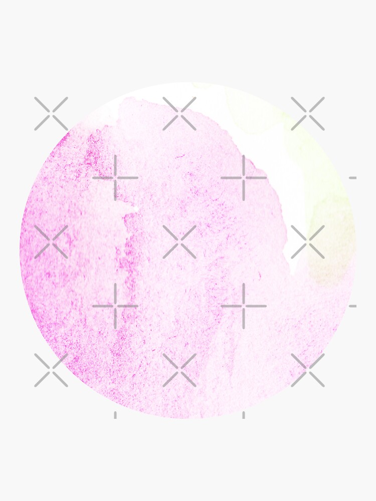 "Pink circle design | watercolor pink circle" Sticker for Sale by lausn ...