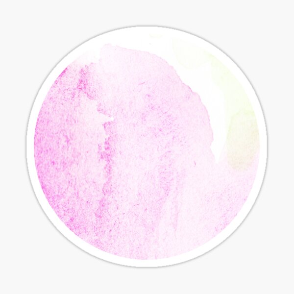 "Pink circle design | watercolor pink circle" Sticker for Sale by lausn ...