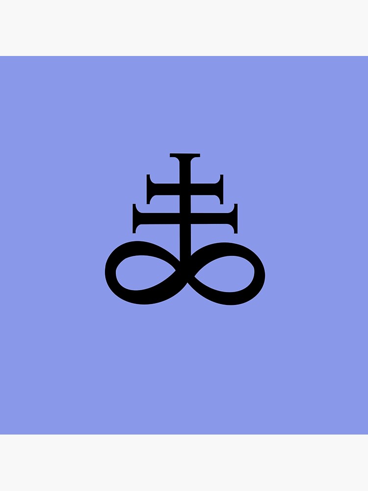 "Minimalistic Leviathan Cross, Simple Design in Black, Pastel Blue ...