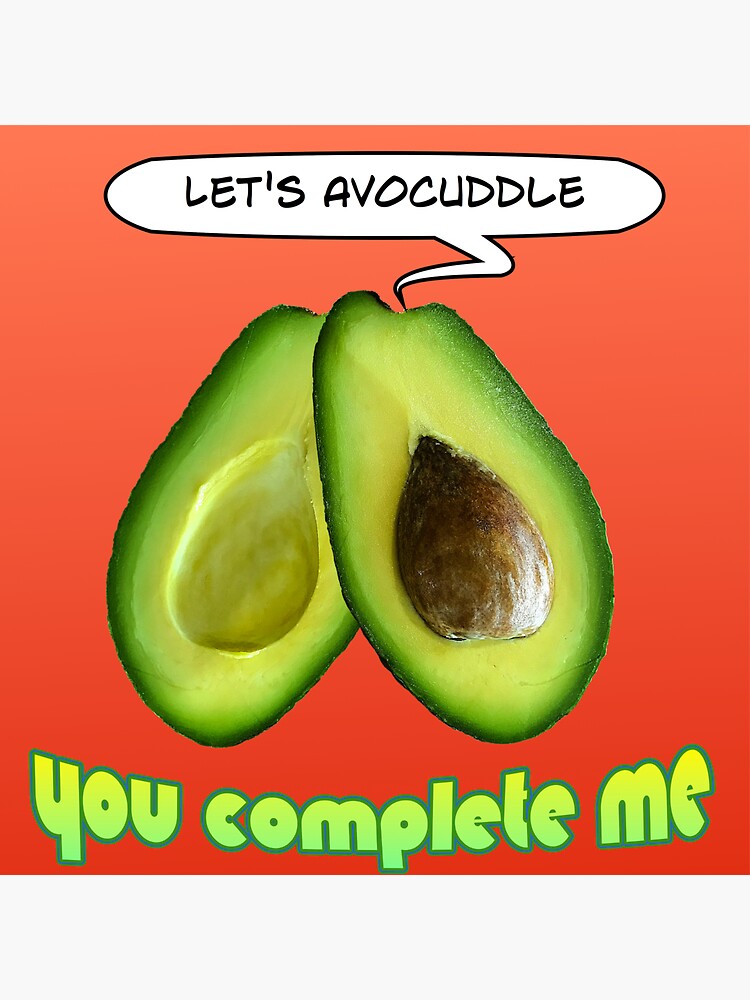 "Avocuddle" Sticker by ebonflow | Redbubble