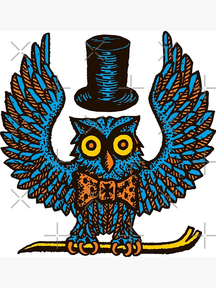 "prison tattoo owl, safe cracker, hacker" Art Print for Sale by ...