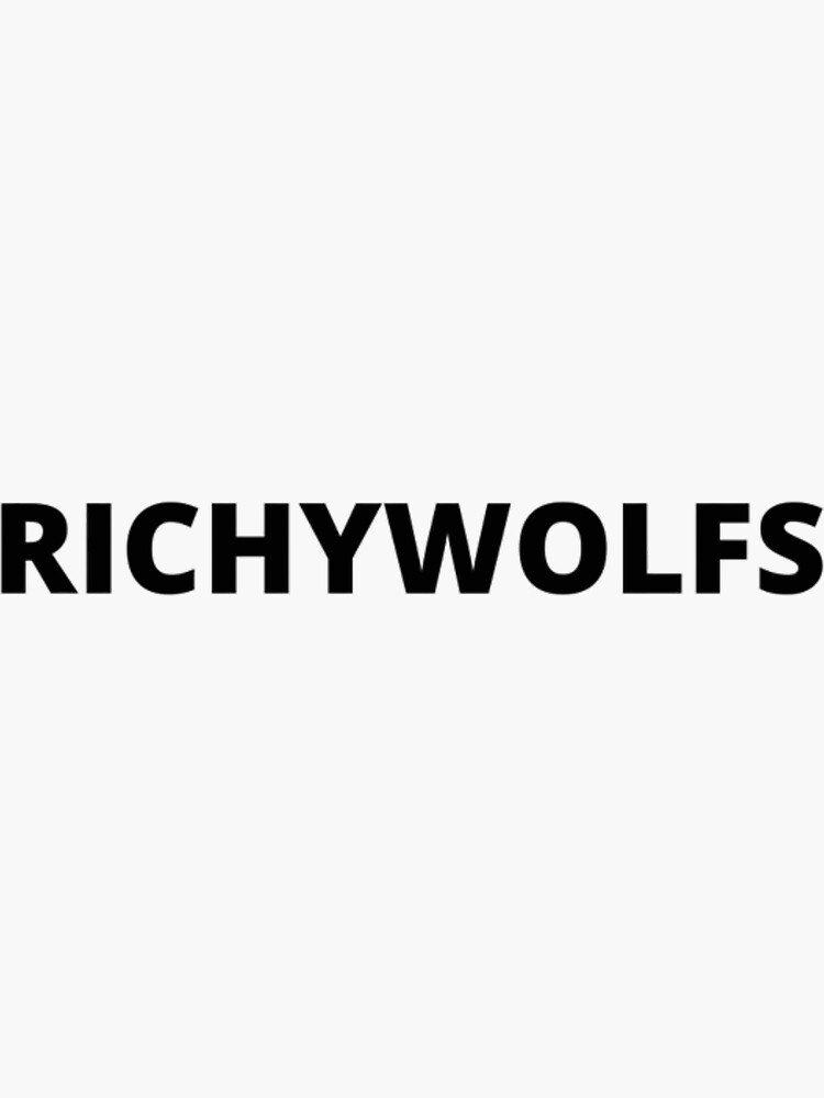 " RW Logo" Sticker by TheRichyWolfs | Redbubble