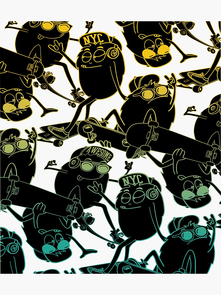 "Monster Skate" Sticker by TuongSanArt | Redbubble