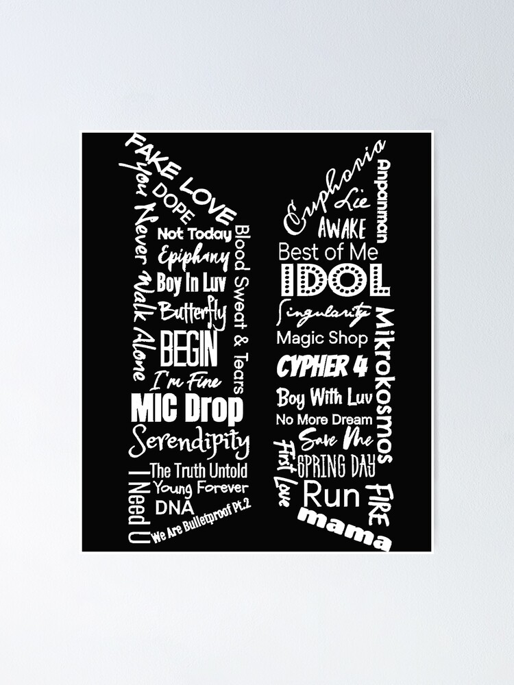 "BTS song titles Classic Classic " Poster for Sale by MUELLERMARTHA ...