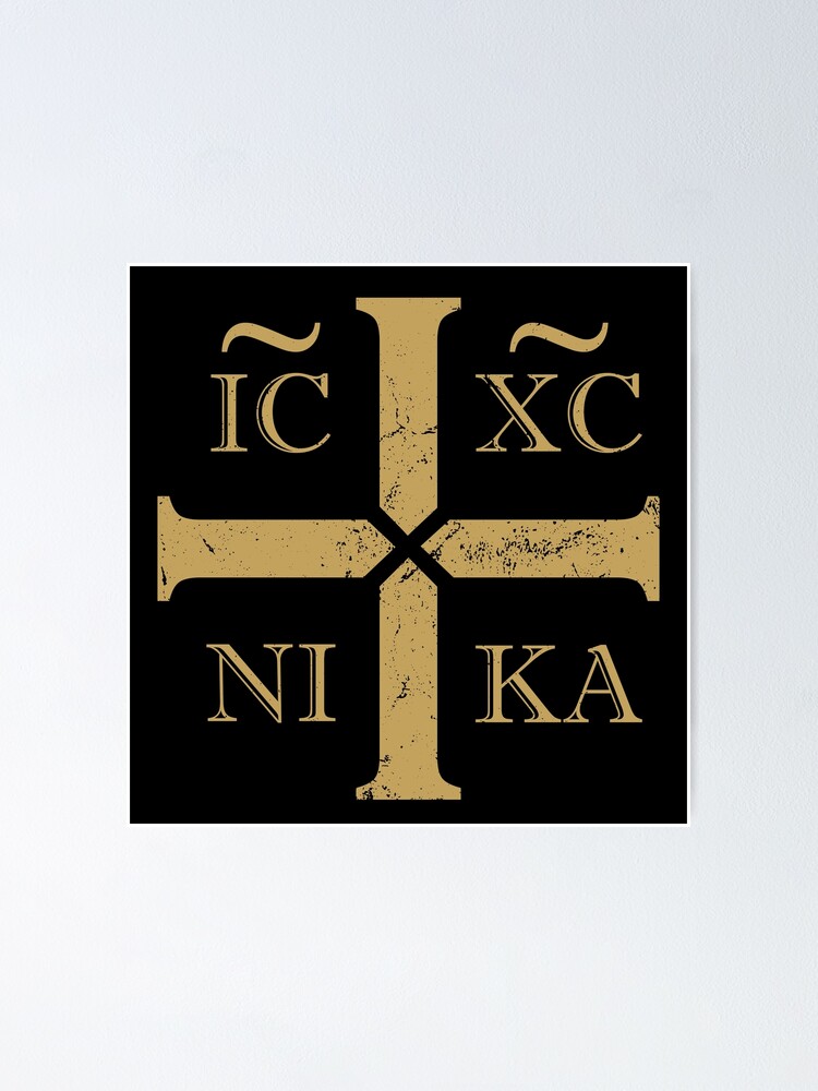 "IC XC NI KA Orthodox Cross Christogram" Poster for Sale by ...
