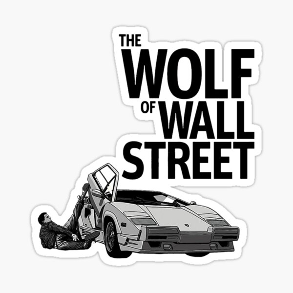 "the wolf of wall street" Sticker by letteringbyruwi | Redbubble