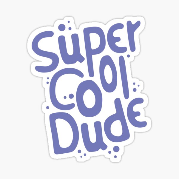 "Super Cool Blue" Sticker by Maikosu | Redbubble