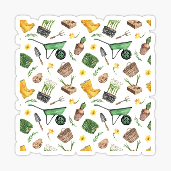 "Gardening Tools" Sticker by IllustrT | Redbubble
