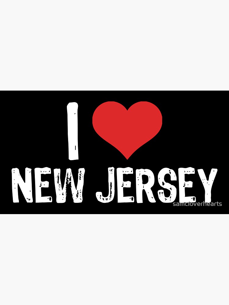 "I Love New Jersey" Sticker by samcloverhearts | Redbubble