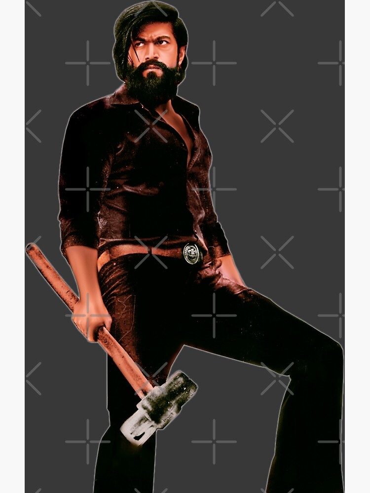 Kgf Rocky Bhai Look Poster For Sale By Mimoulidaran Redbubble