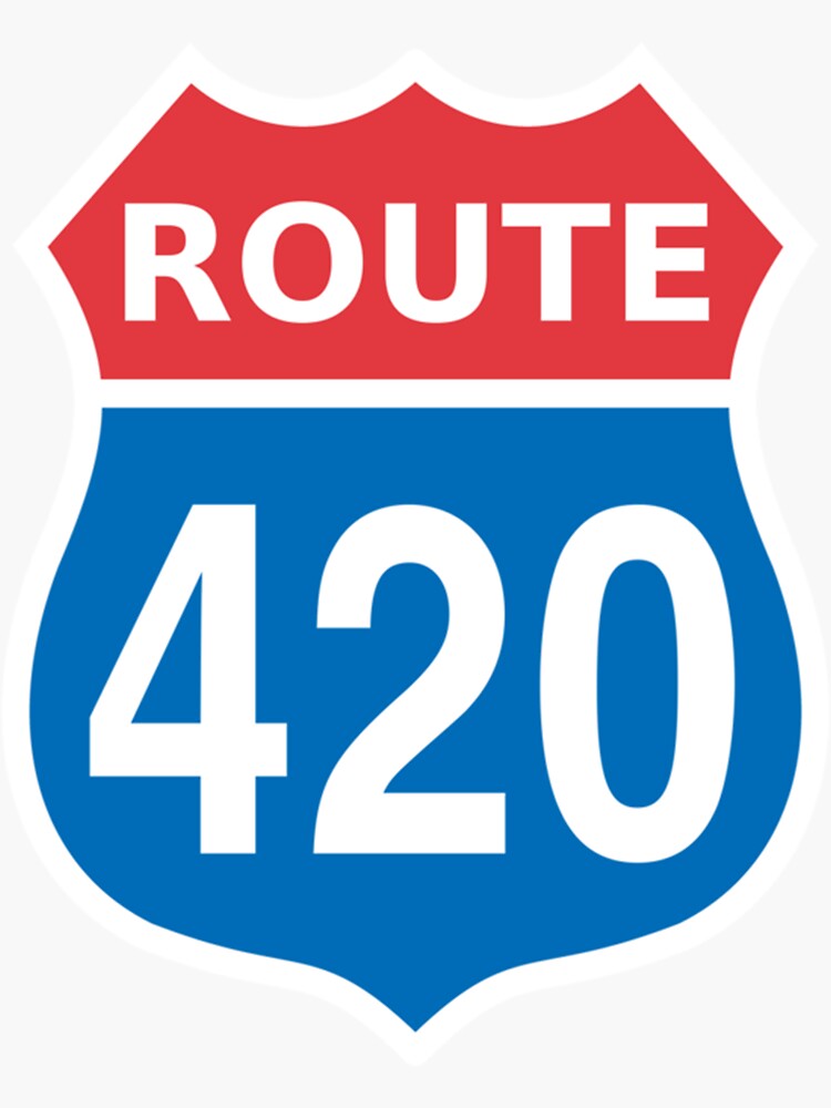 "Route 420 Red Blue White US highway sign" Sticker for Sale by ...