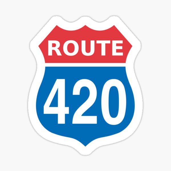 "Route 420 Red Blue White US highway sign" Sticker for Sale by ...