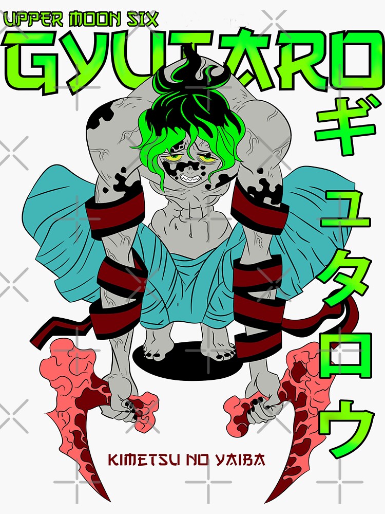 "Gyutaro Upper Moon Six" Sticker by Amitrix | Redbubble