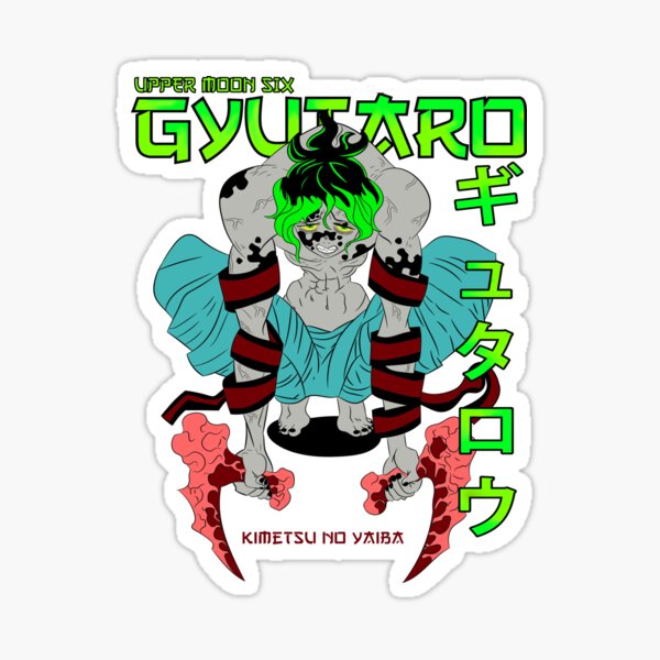 "Gyutaro Upper Moon Six" Sticker by Amitrix | Redbubble
