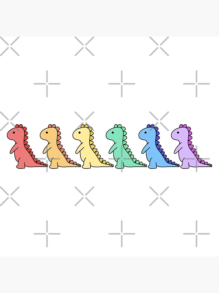 "cute pastel kawaii animals mimi saurus aesthetic rainbow cute" Art ...