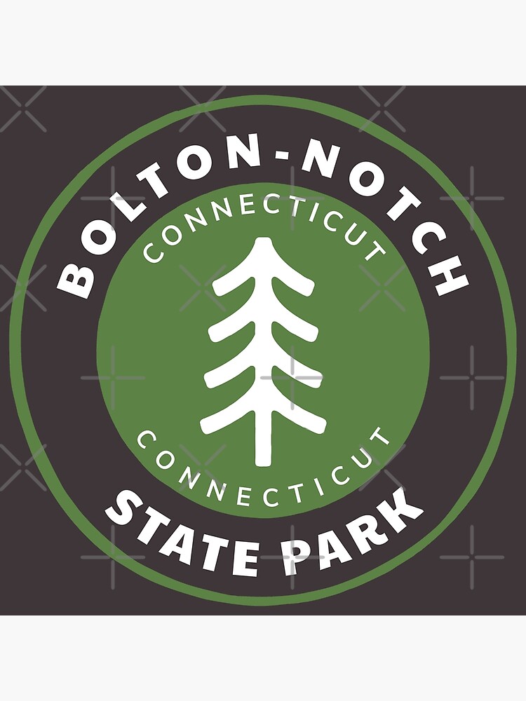 Bolton-Notch State Park Connecticut - CT Mountain Forest Badge with a ...