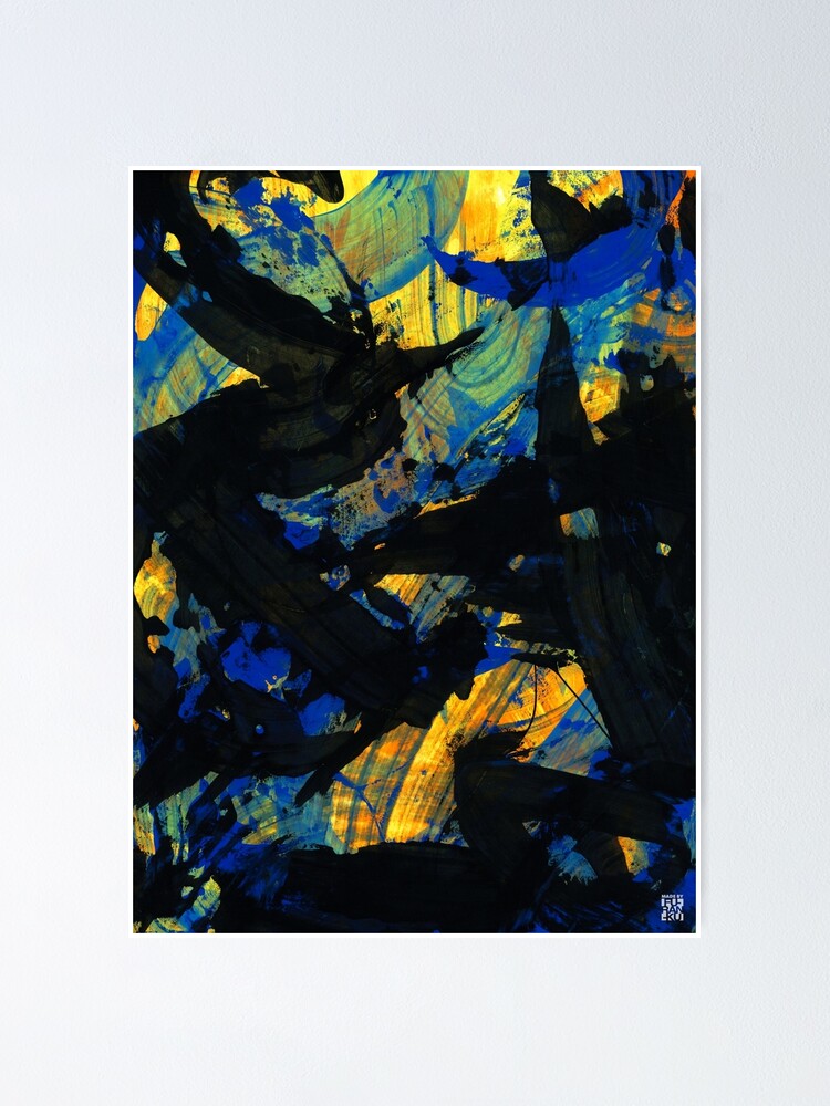 "Abstract Painting Attack" Poster for Sale by FuRanKuStudio | Redbubble