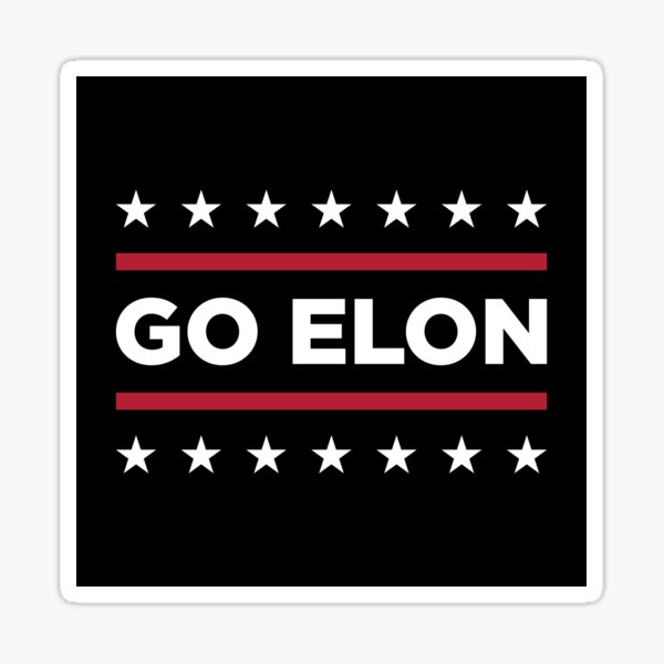 "Go Elon Musk Stars and Stripes" Sticker by Heartworx | Redbubble