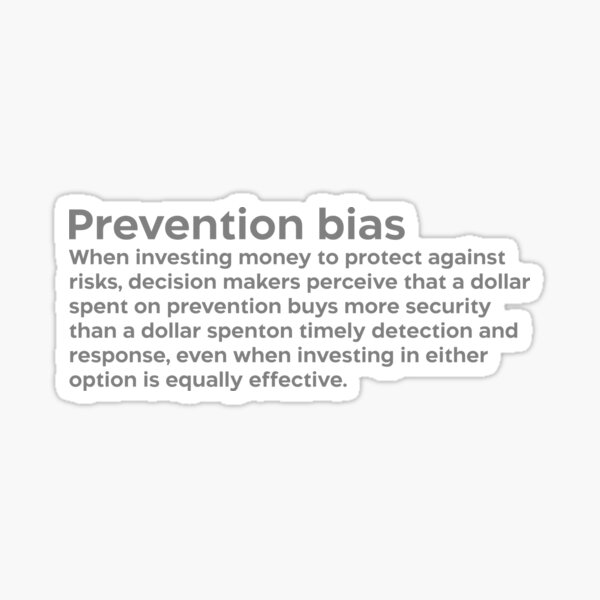 "Prevention bias grey" Sticker for Sale by EdimQuotes | Redbubble