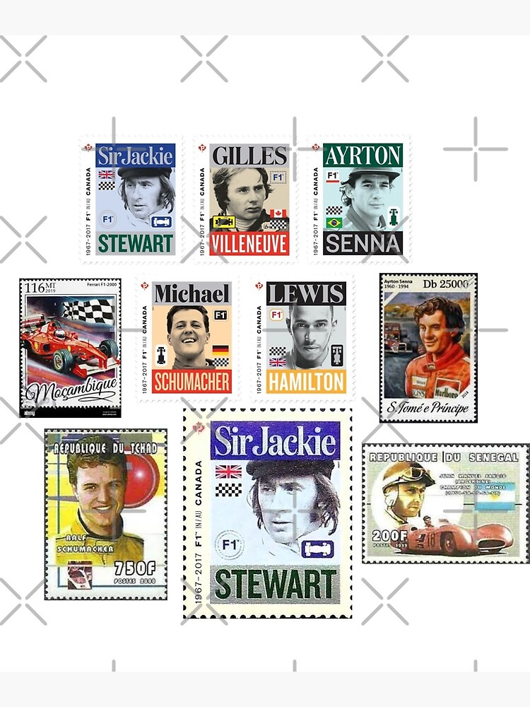 "formula 1 stamp" Poster for Sale by blabkla | Redbubble