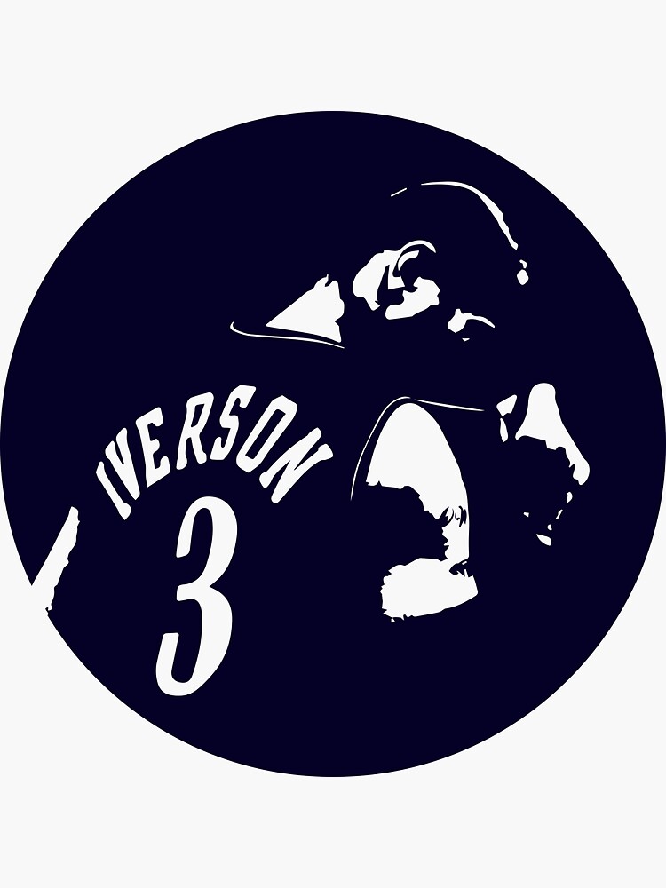 "allen iverson illustration " Sticker for Sale by V-CREAT | Redbubble
