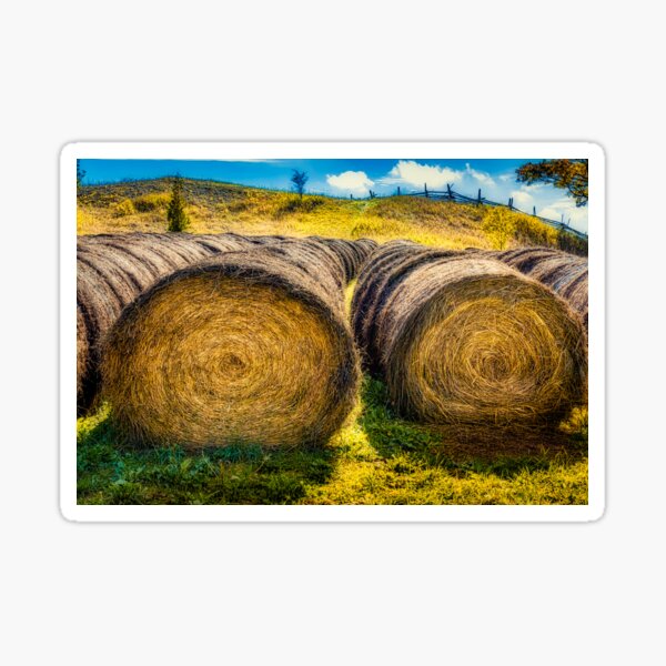 "Hay Bales 10" Sticker by RobertAlsop | Redbubble