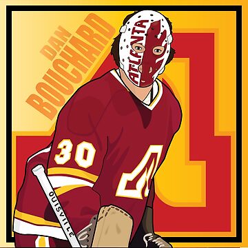 "Vintage Goalie Masks - Dan Bouchard" Sticker for Sale by carlstad ...