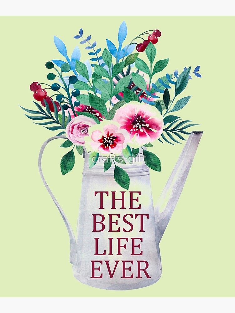 "THE BEST LIFE EVER (FLORAL) Spiral Notebook" Poster for Sale by crafts ...