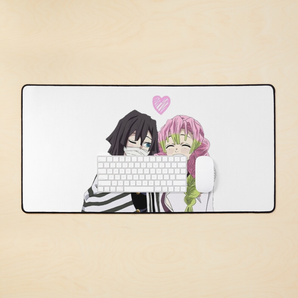 "Mitsuri Kanroji and Iguro Obanai cute romantic digital illustration ...