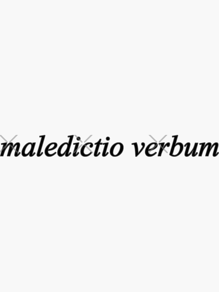 "Curse Word in Latin Language (black)" Sticker by WillDoo | Redbubble