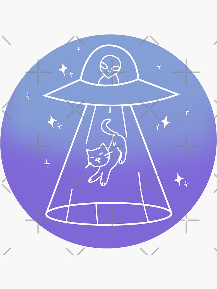 "cats on mars logo " Sticker for Sale by ShopCatsOnMars | Redbubble