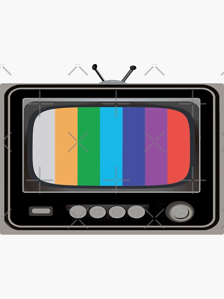 "Analog retro tv" Sticker by Tweeting | Redbubble