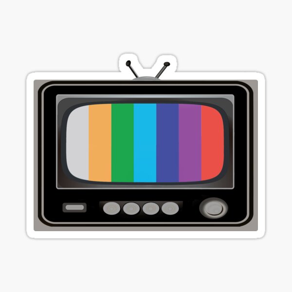 "Analog retro tv" Sticker by Tweeting | Redbubble