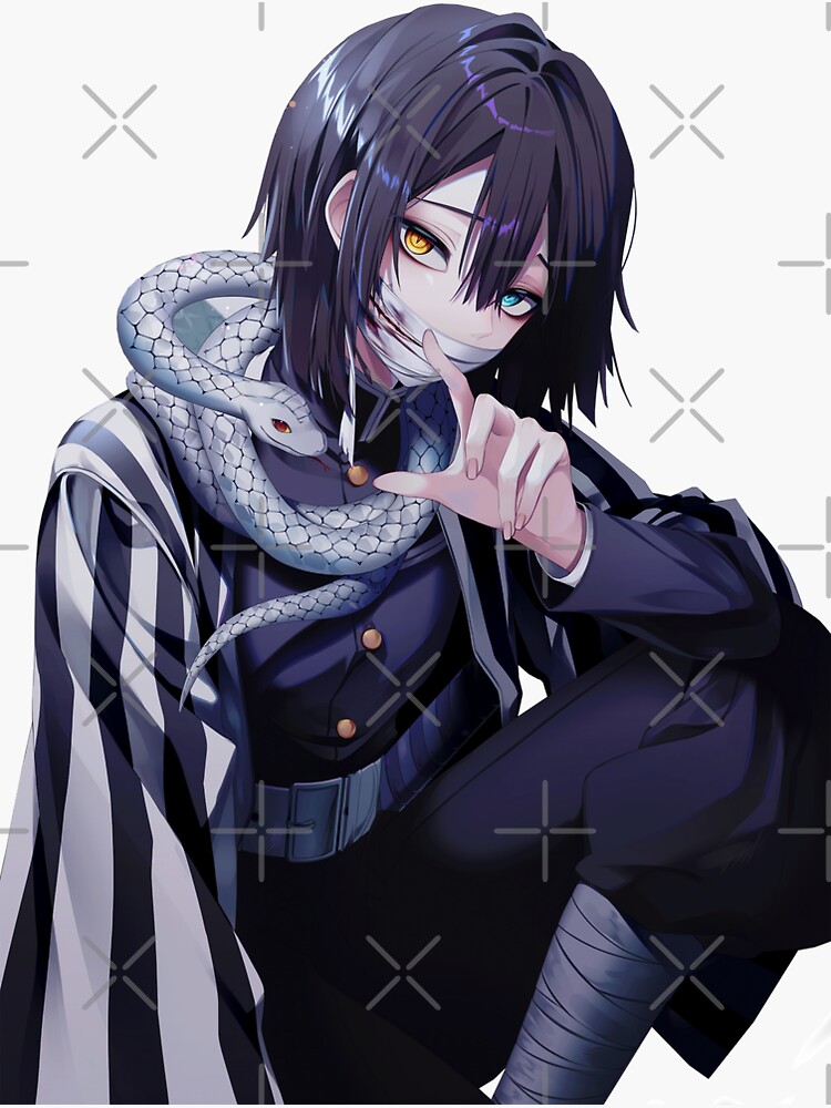 "Obanai Iguro - Kimetsu No Yaiba" Sticker by LittleDelta | Redbubble