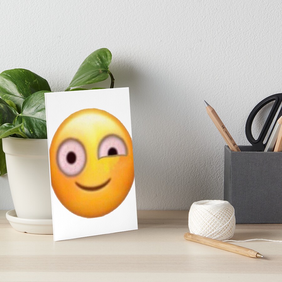 "Cracked out emoji - Laptop stickers" Art Board Print by Gastrox ...