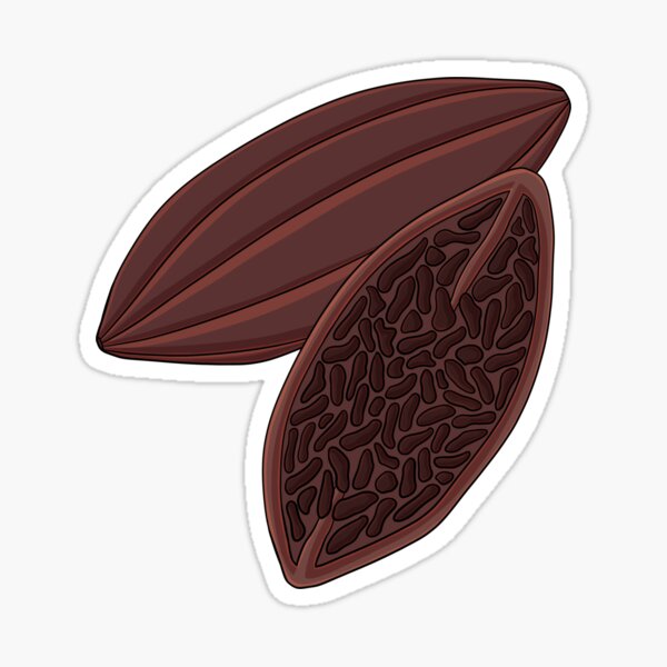 "Cartoon cocoa beans" Sticker by ValeryFlame | Redbubble