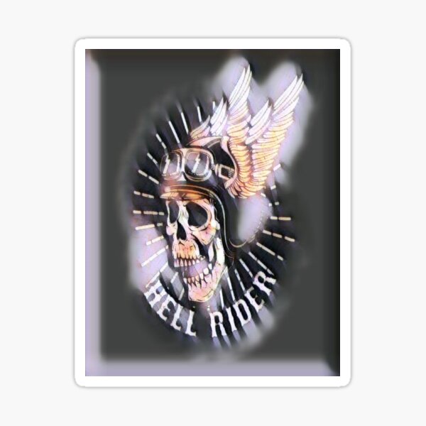 "Hell Rider" Sticker by AnitramOnline | Redbubble