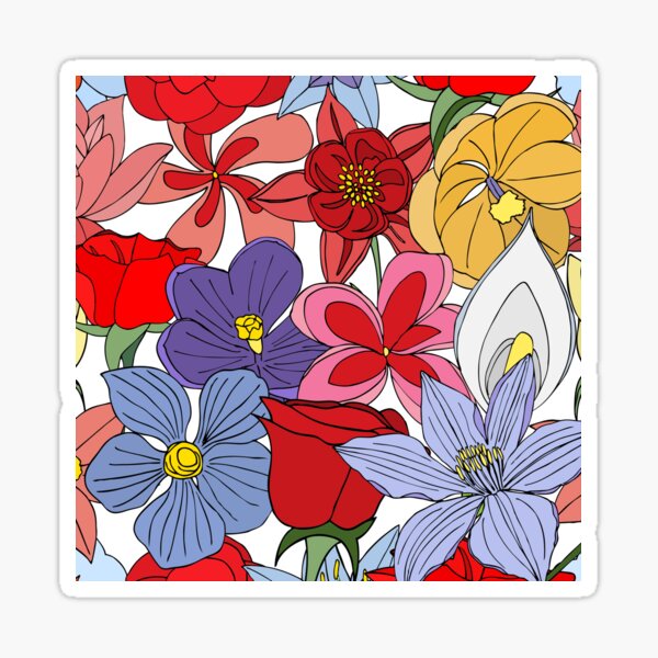 " small cute flowers" Sticker by artbyrosse | Redbubble