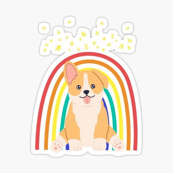 "Dancing Corgi Kawaii Cute Funny 2022" Sticker by caluber | Redbubble