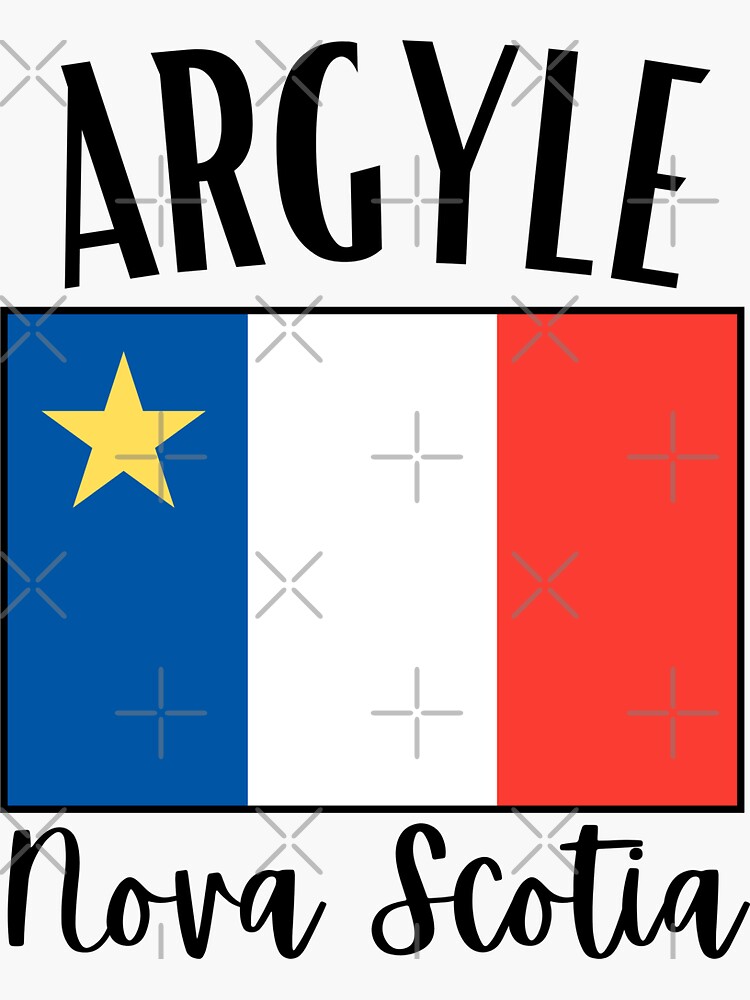 "Argyle Acadian Flag" Sticker by neesheew | Redbubble