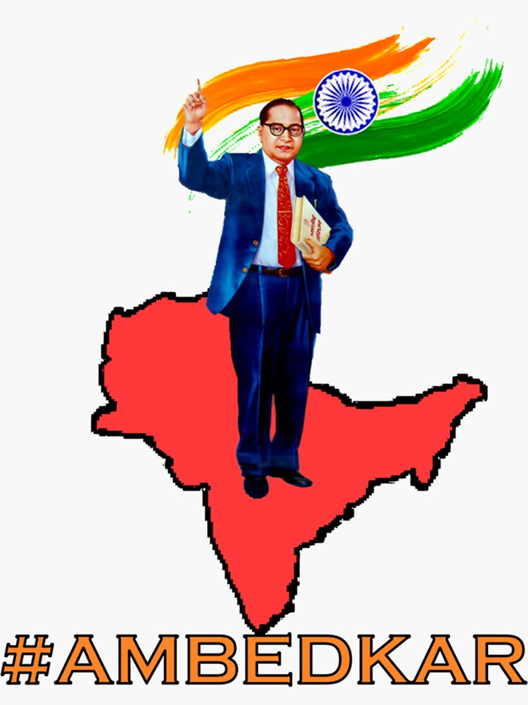 "Dr B R AMBEDKAR in Indian " Sticker for Sale by Mcneehenney | Redbubble