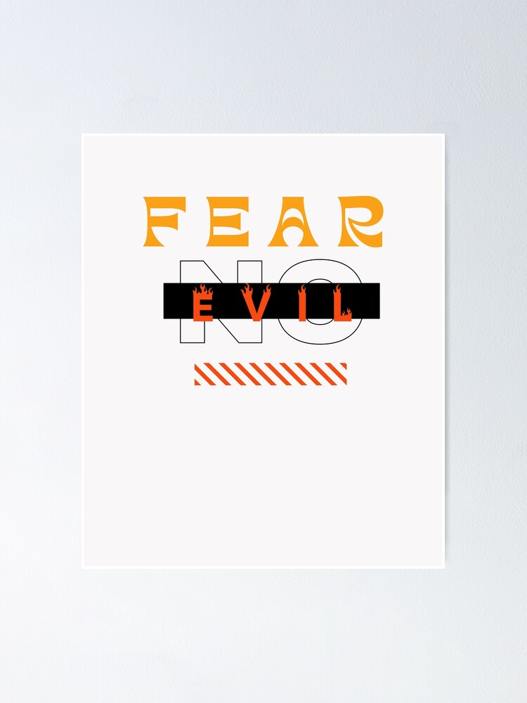 "Fear No Evil - Bible Scripture Typography" Poster for Sale by SBWorld | Redbubble