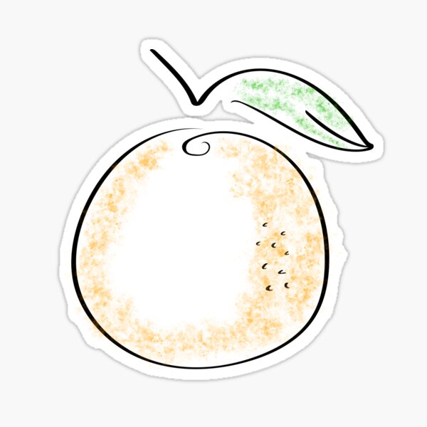 "Orange Line Art - Minimalist with splashes of color" Sticker by Zcared ...