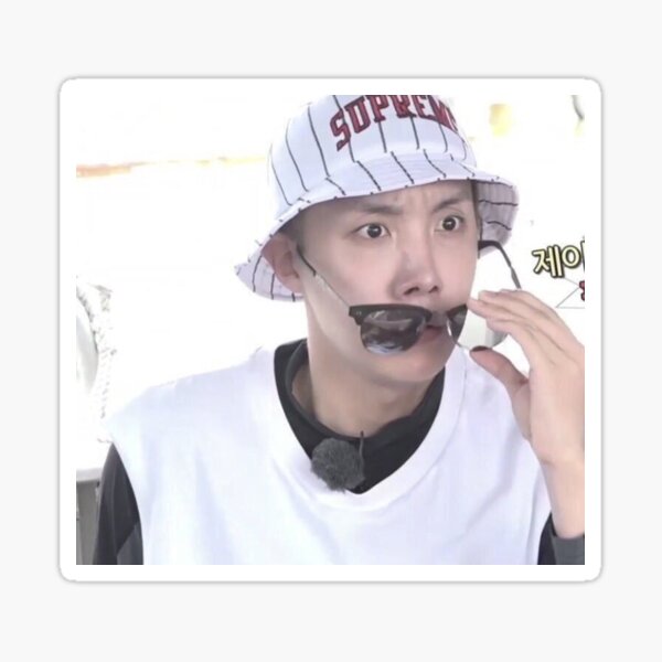 "j-hope shocked meme" Sticker by Samxx99 | Redbubble