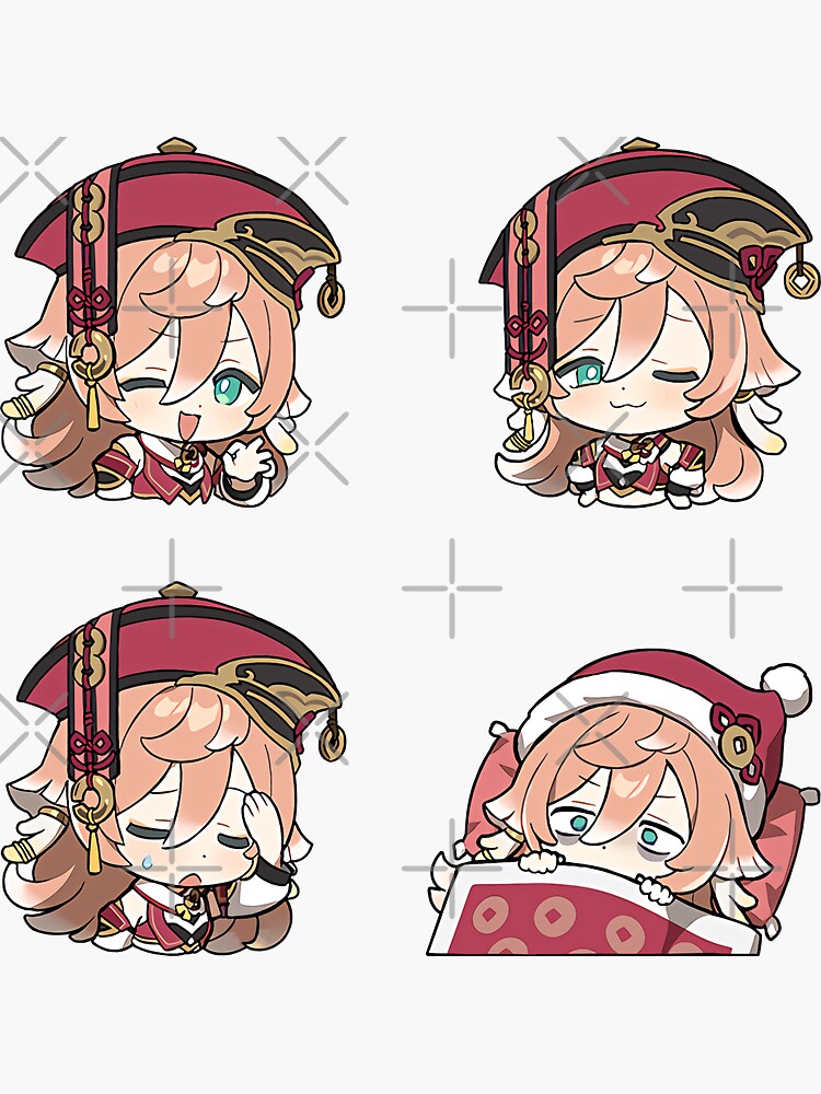 "Yanfei Genshin Impact Chibi Stickers Set" Sticker for Sale by dudu ...