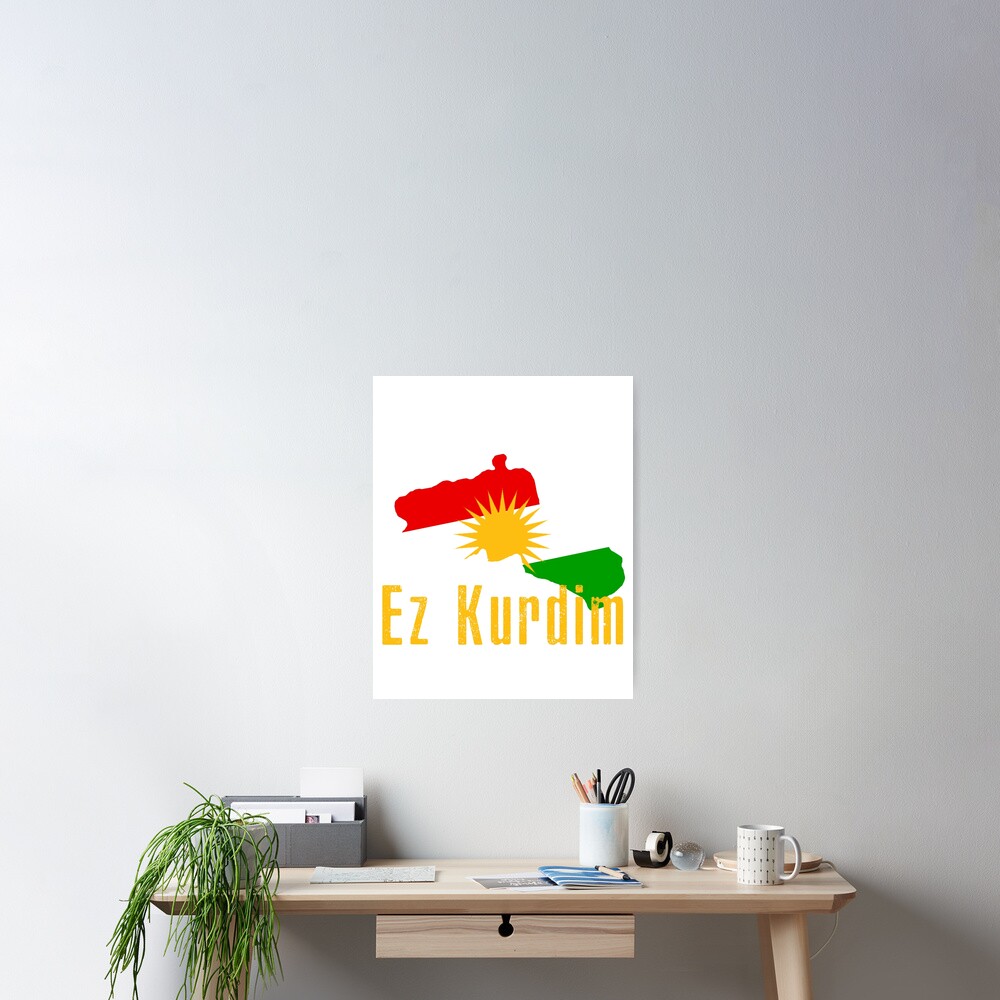 "KURDISTAN Map,Ez Kurdim" Poster for Sale by KurdishShops | Redbubble
