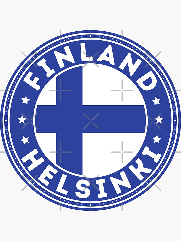"Helsinki Finnish Flag" Sticker for Sale by worldpopulation | Redbubble