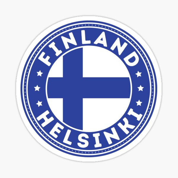 "Helsinki Finnish Flag" Sticker for Sale by worldpopulation | Redbubble