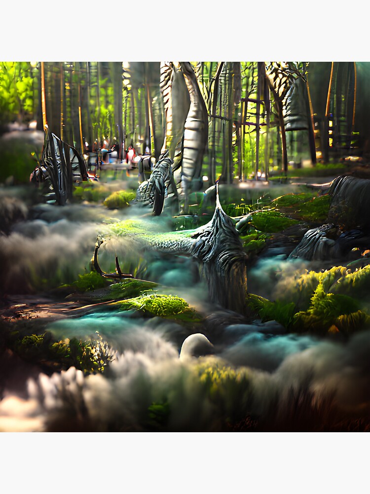"Toxic Alien Forest Biome | Hi-Res Digital Art" Sticker by ...