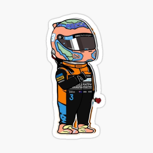 "Daniel Ricciardo F1 artwork" Sticker by JoCo18 | Redbubble